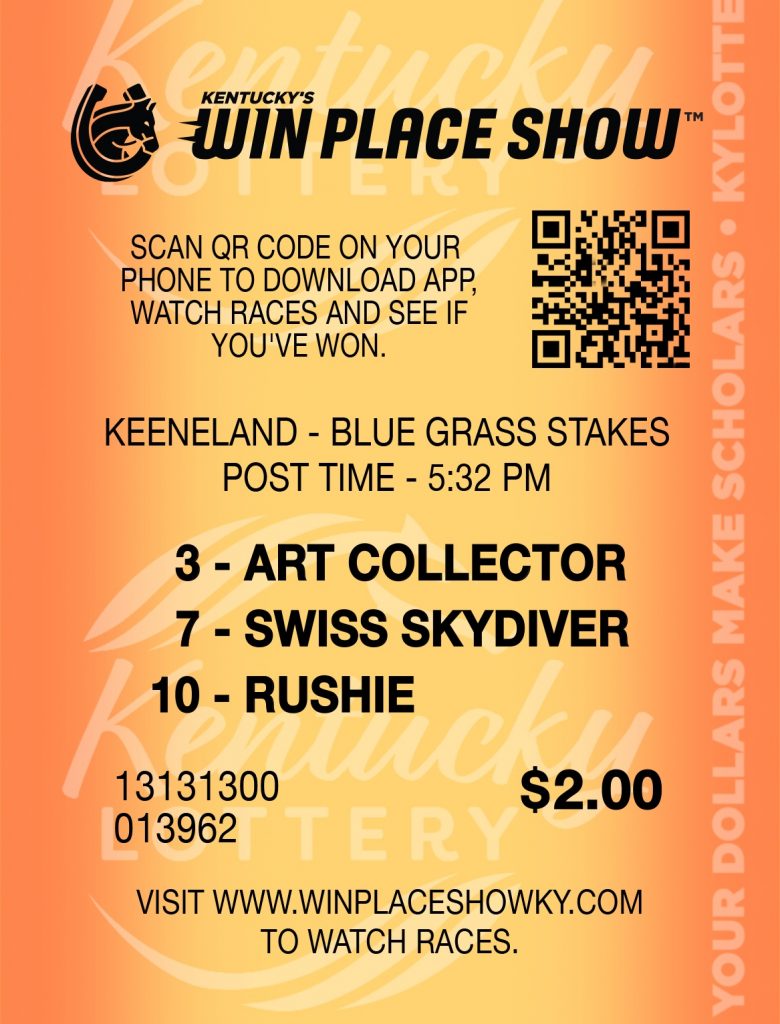 First lottery game ever based on horse racing results — Win Place Show ...