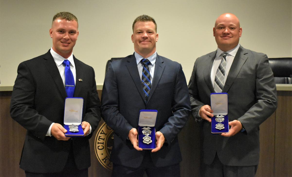 Three new police recruits are sworn in for the Covington Police ...