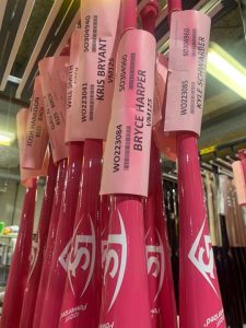 Louisville Slugger finishing pink bats for Major League Baseball ...