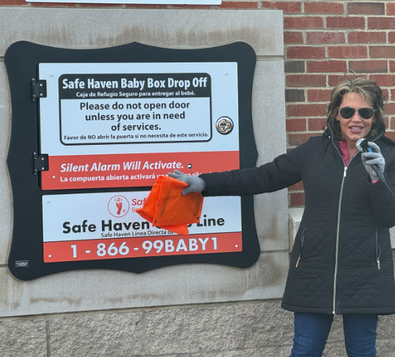City of Edgewood dedicates Safe Haven Baby Box, installed in the side ...