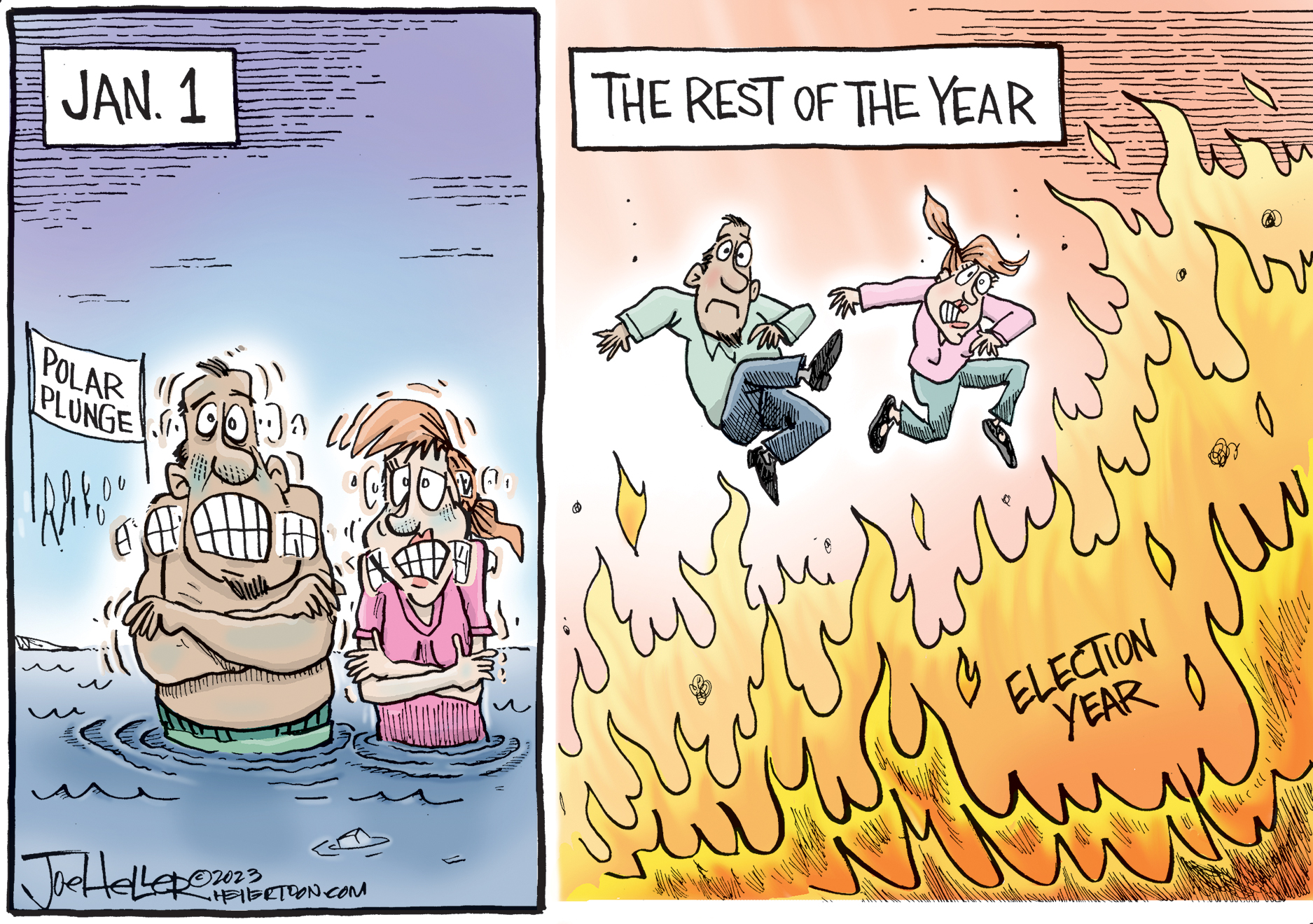 Joe Heller: Cartoonist view of news of week - Election year, the bill ...