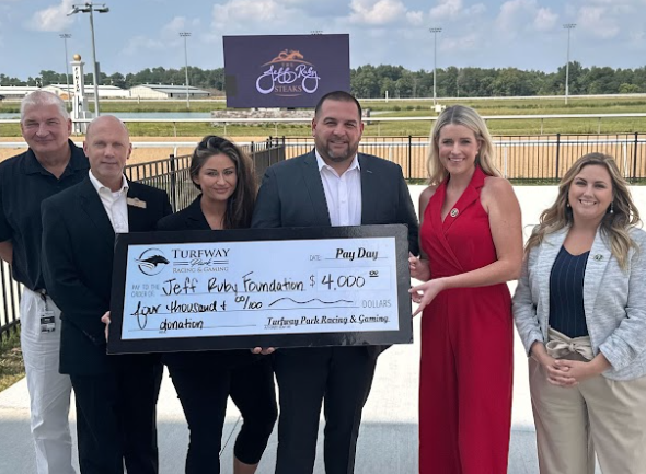 Turfway Park presents check to Jeff Ruby Foundation; announces spring ...