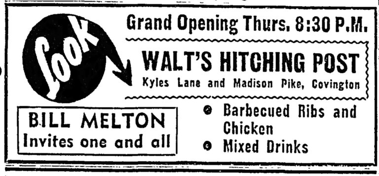 Our Rich History: Walt's Hitching Post, a NKY favorite from World War ...