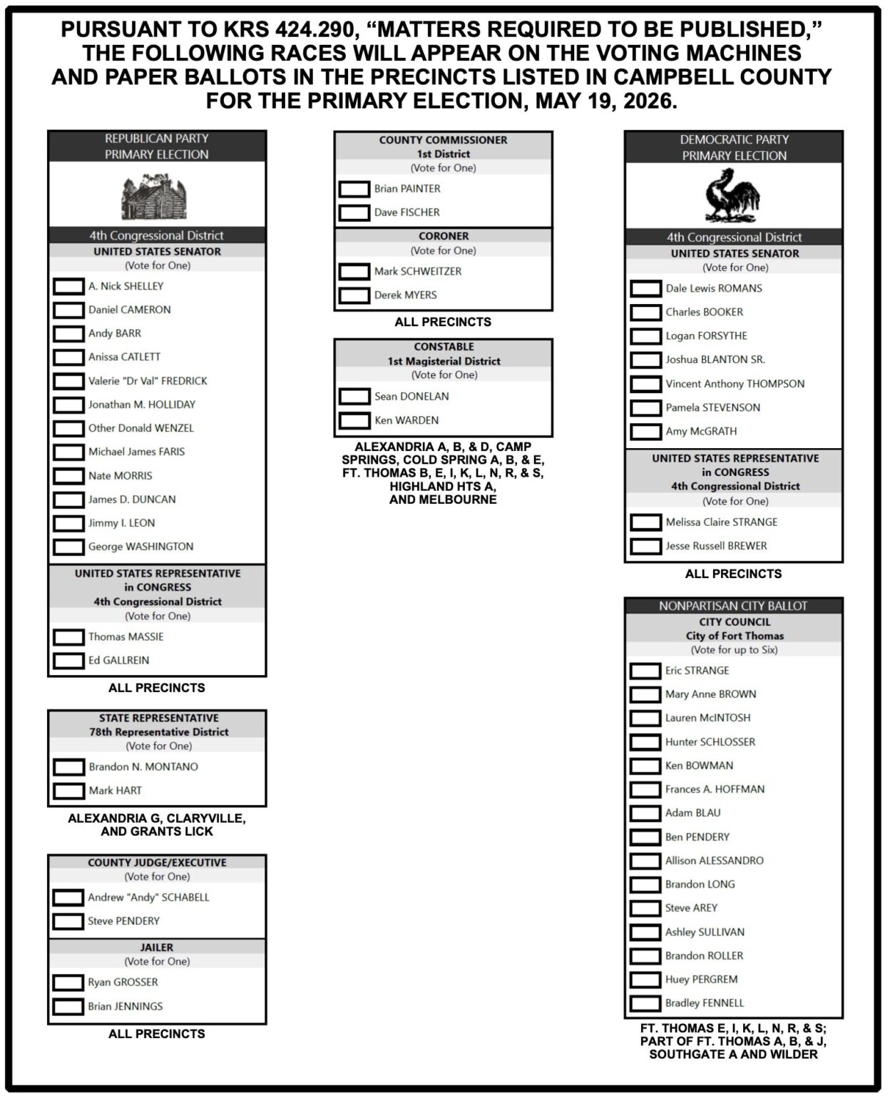 Primary voting is May 19: Here are the sample ballots for Boone ...