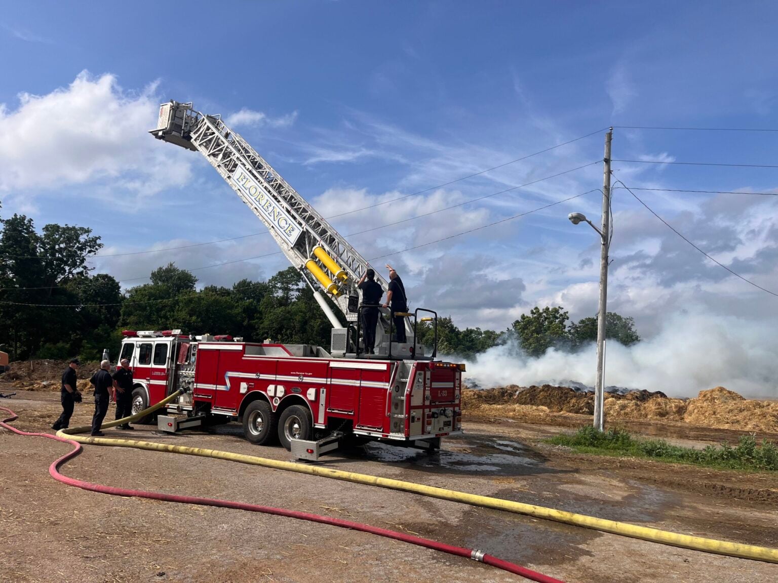 Florence Fire/EMS continue to monitor 'compostable material' fire on ...